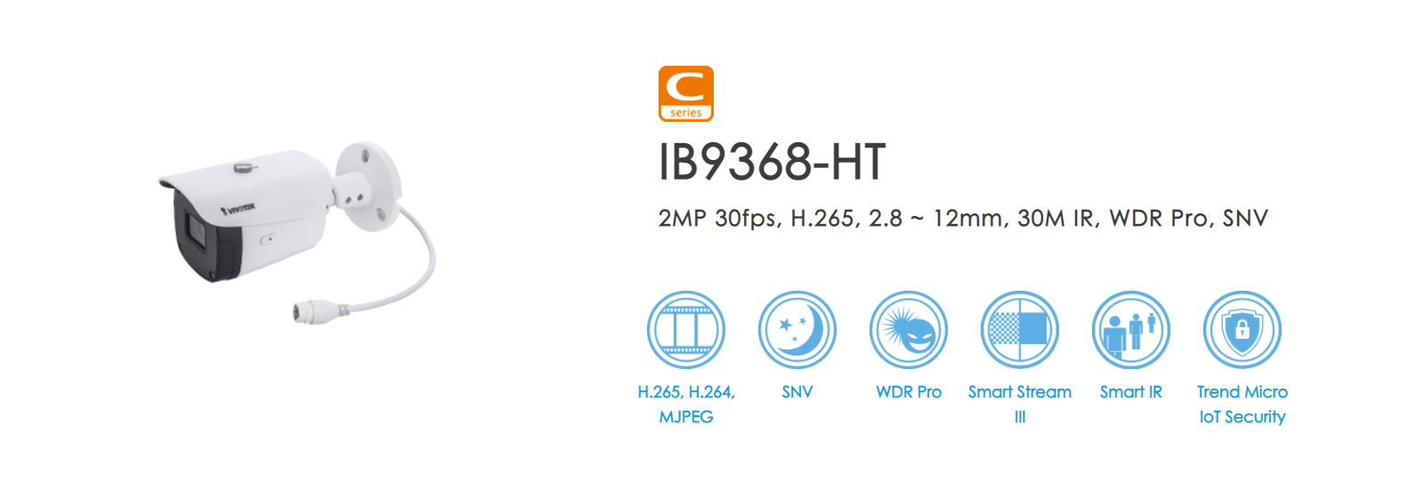 2MP 30fps H.265 Remote Focus SNV WDR Pro 30M IR Bullet Network Camera ... 2MP 30fps H.265 Remote Focus SNV WDR Pro 30M IR Bullet Network Camera ...